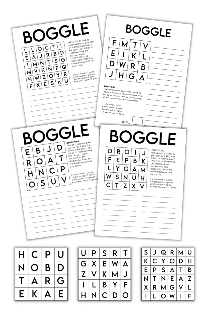 WORD FINDER BOGGLE-LIKE SET – Simply Love PLR